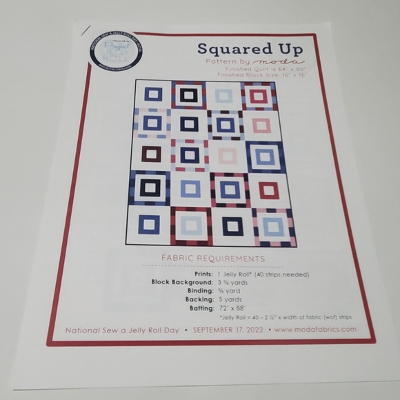 Moda | Office | 2 Addon Quilt Pattern Squared Up By Moda | Poshmark